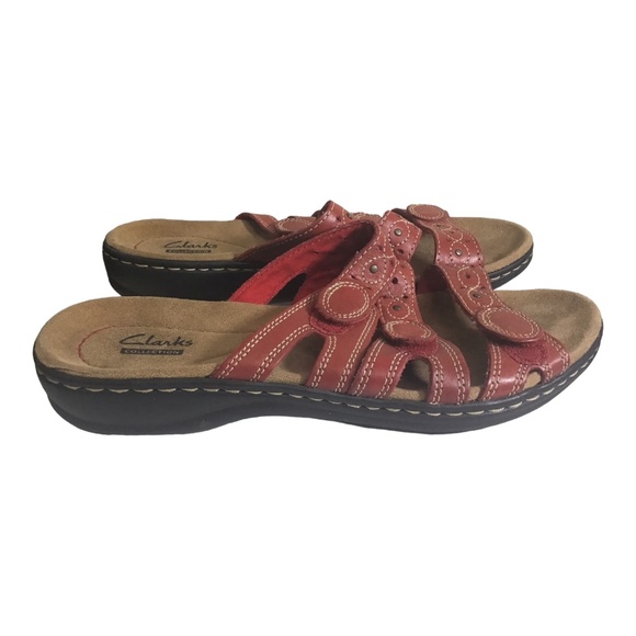 Clarks | Shoes | Clarks Collection Leisa Cacti Slides 8m Euc | Poshmark